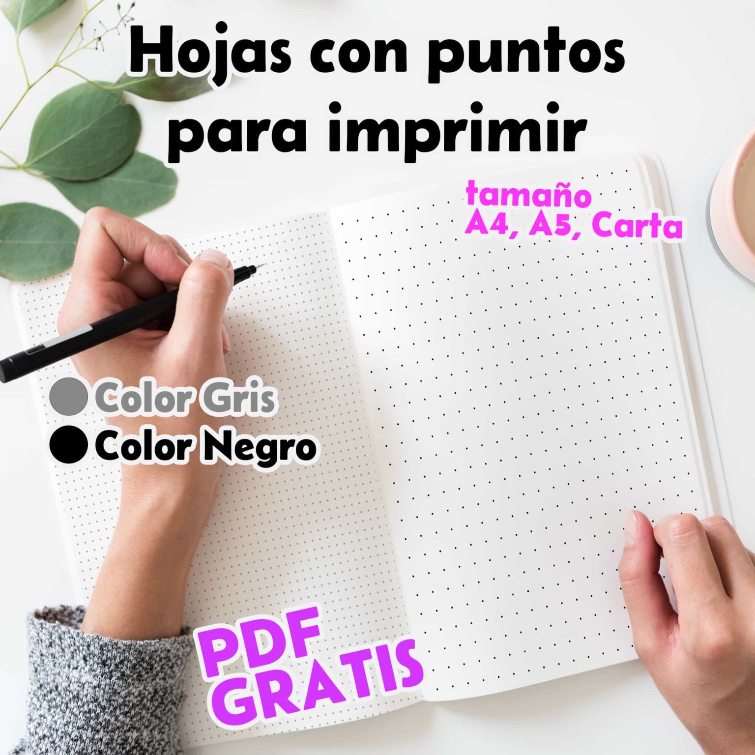 Hojas de Puntos para Imprimir Gratis en PDF: Tamaños A4, A5 y Letter